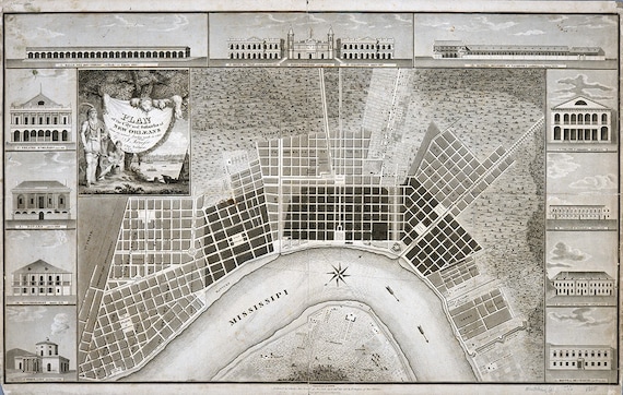 1815 Map of New Orleans Louisiana | Etsy
