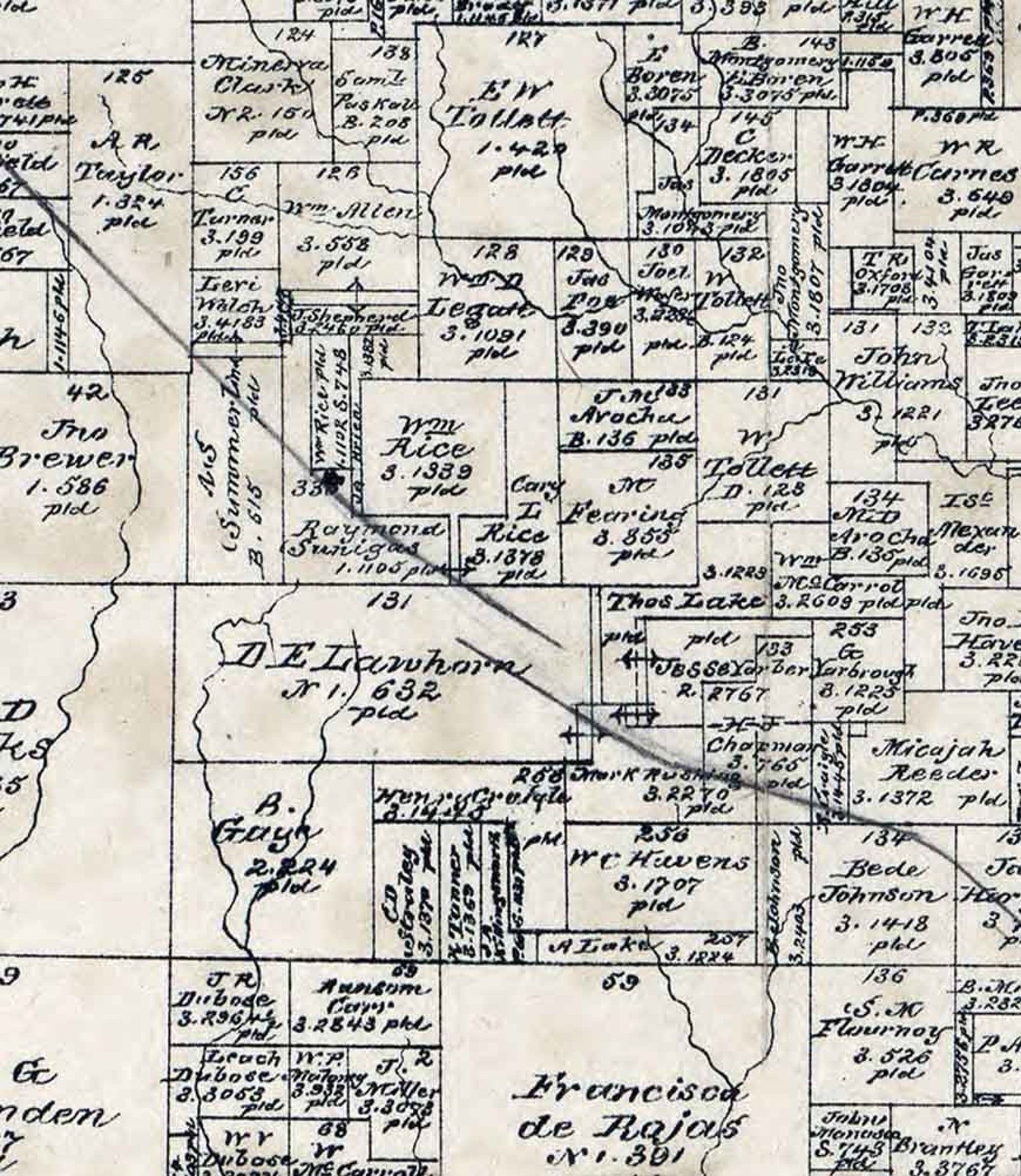 1870 Farm Line Map of Stephens County Texas - Etsy