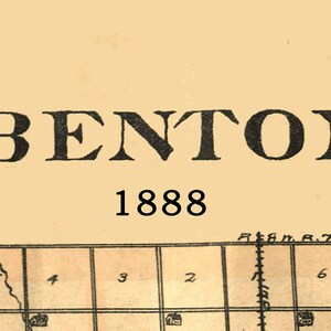1888 Map of Benton County Indiana - Etsy