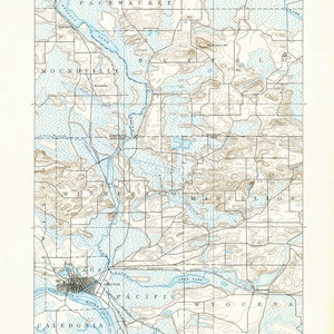 1894 Topo Map of Portage County Wisconsin - Etsy