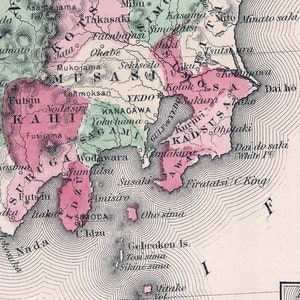 1865 Map of Japan - Etsy