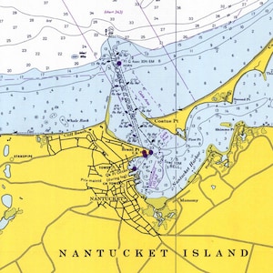 1968 Nautical Chart Map of Nantucket Island - Etsy