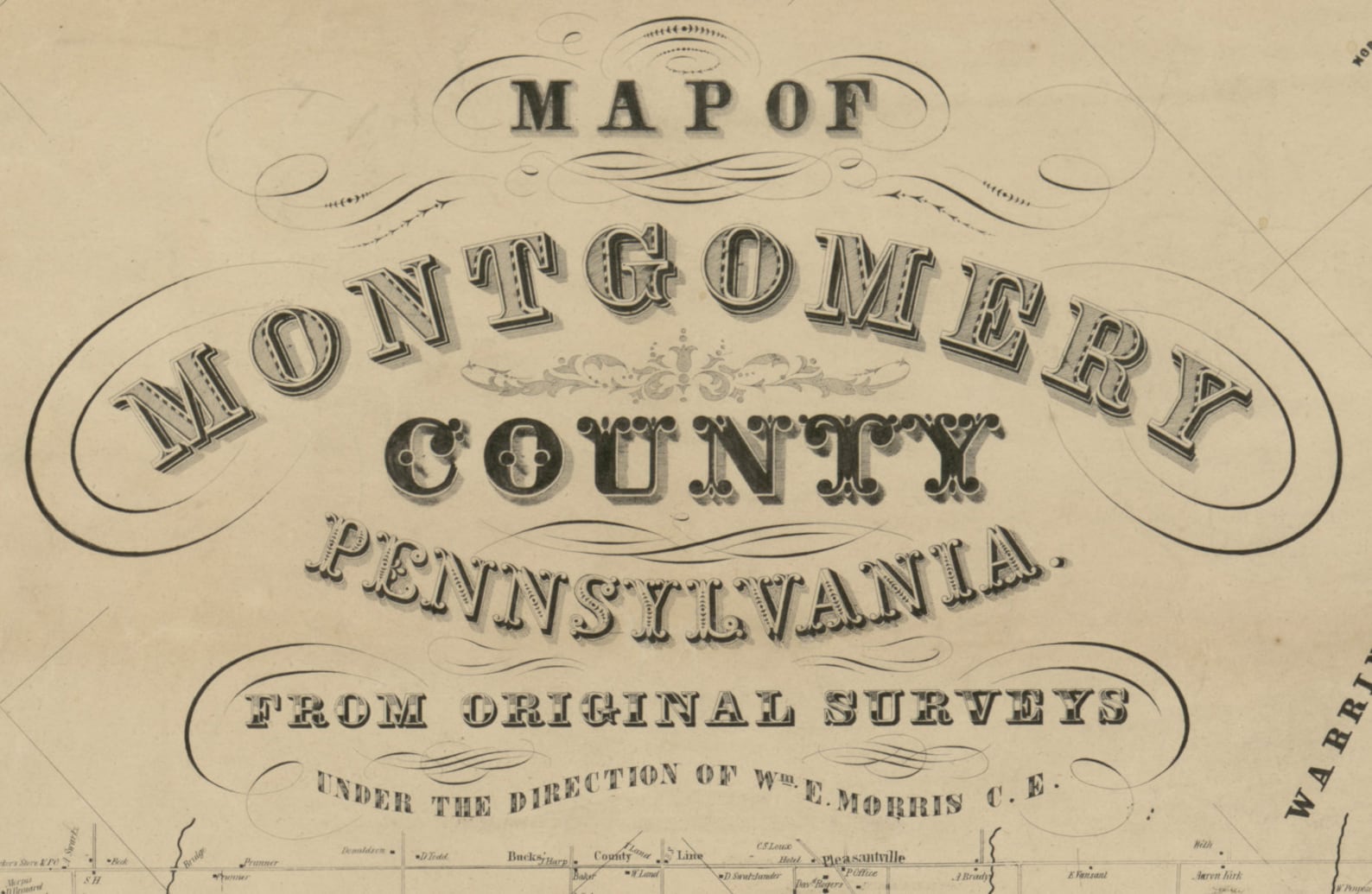 1849 Map of Montgomery County PA From Original Surveys - Etsy