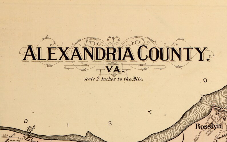 1879 Map of Alexandria County Virginia - Etsy