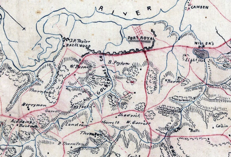 1860 Map of Caroline County Virginia Family Names Genealogy - Etsy