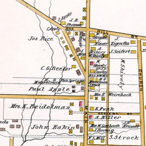1891 Town Map of Springtown Bucks County Pennsylvania - Etsy