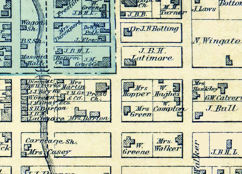 1876 Map of Perryville Boyle County Kentucky - Etsy