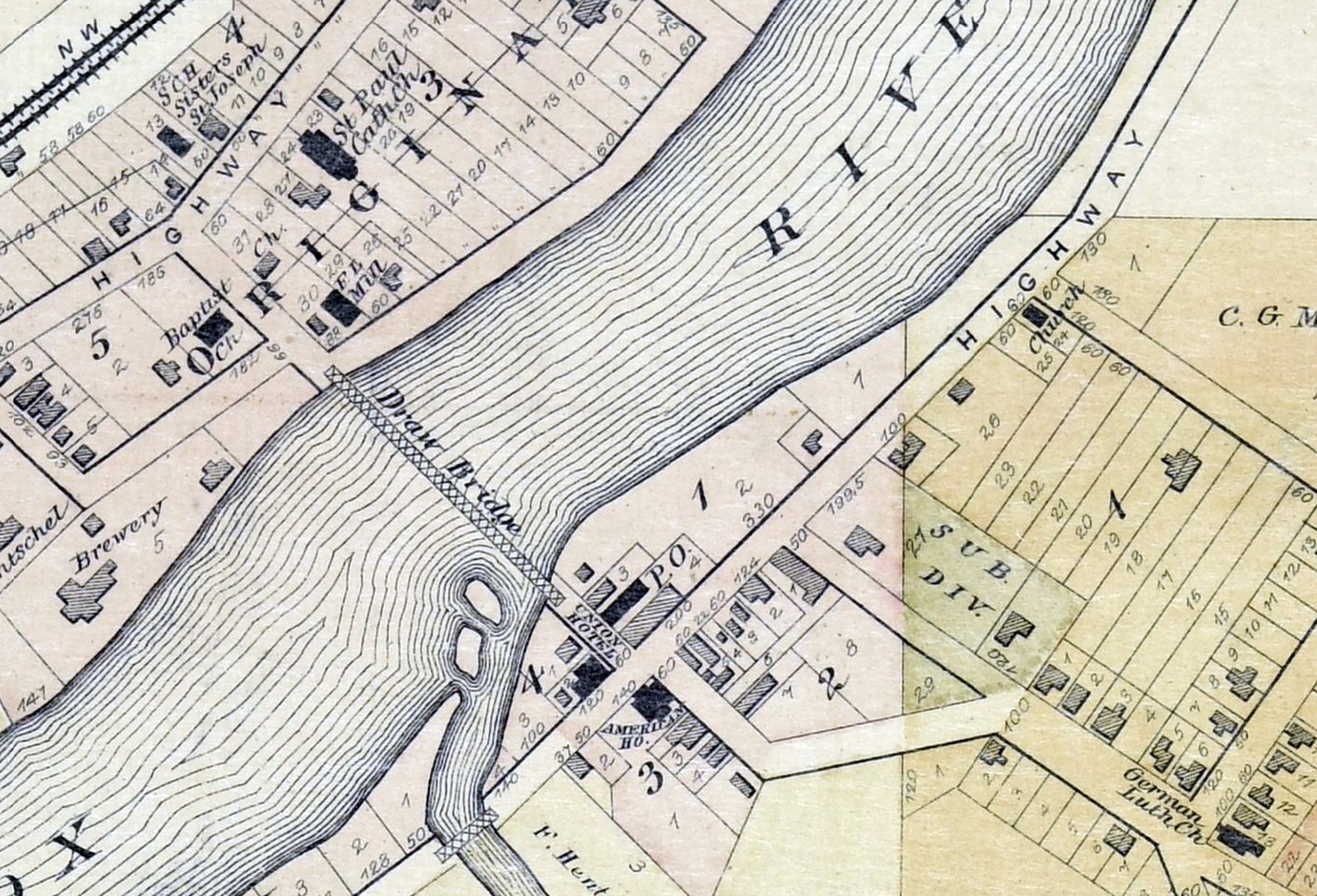 1889 Town Map of Wrightstown Brown County Wisconsin - Etsy