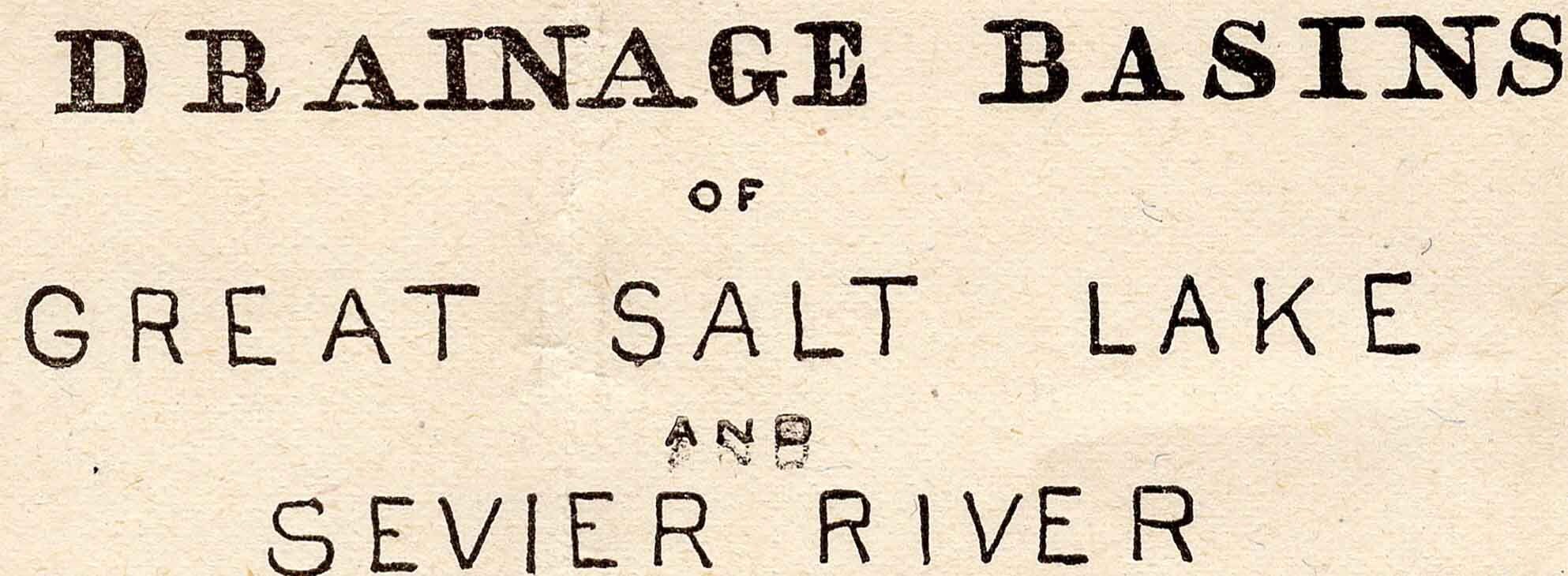 1890 Map the Great Salt Lake Sevier River & Great Salt Lake Desert - Etsy