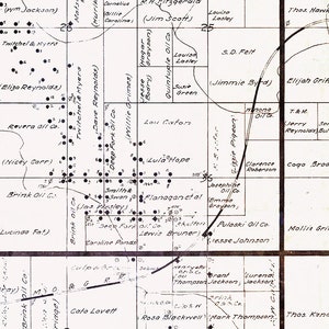 1913 Map of Henryetta Oil Field Okmulgee County Oklahoma - Etsy