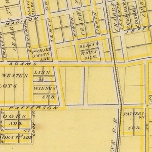 1876 Town Map of Decatur Adams County Indiana - Etsy
