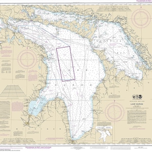 2016 Nautical Map of Lake Huron - Etsy