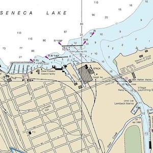 2016 Nautical Map of Cayuga and Seneca Lakes New York - Etsy