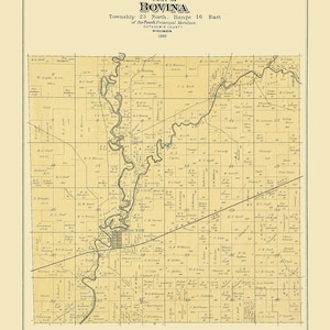 1889 Map of Bovina Township Outagamie County Wisconsin - Etsy