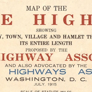 1915 Map of the Dixie Highway Illinois to Florida - Etsy