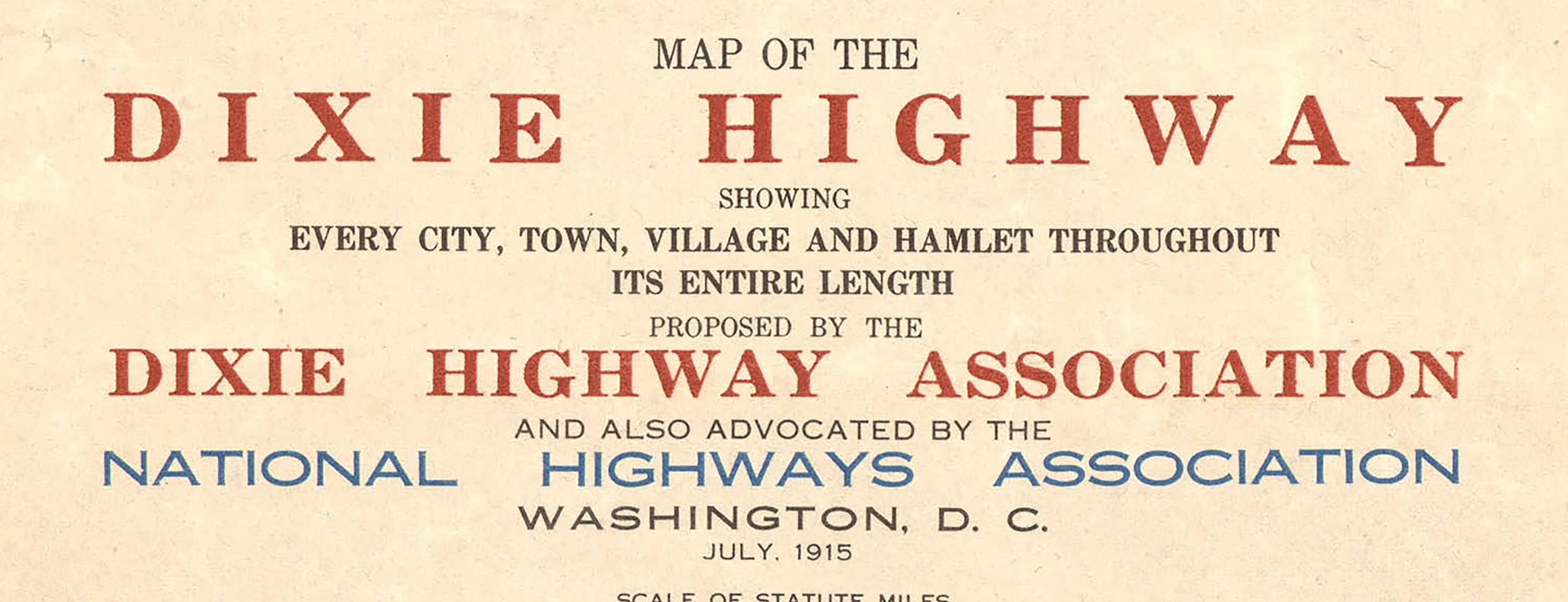 1915 Map of the Dixie Highway Illinois to Florida - Etsy