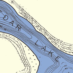 1925 Map of Tri-lakes Whitley County Indiana - Etsy