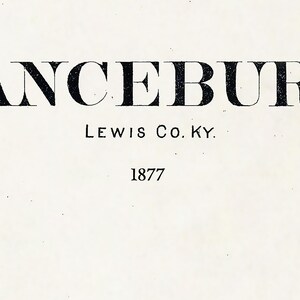 1877 Town Map of Vanceburg Lewis County Kentucky - Etsy