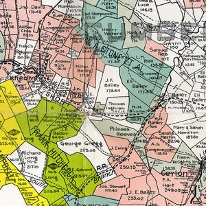 1907 Farm Line Map of Greene County Pennsylvania RARE BARNS Map - Etsy