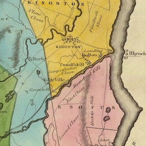1829 Map of Ulster County New York - Etsy