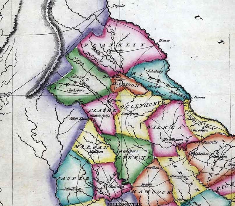 1817 Map of the State of Georgia - Etsy