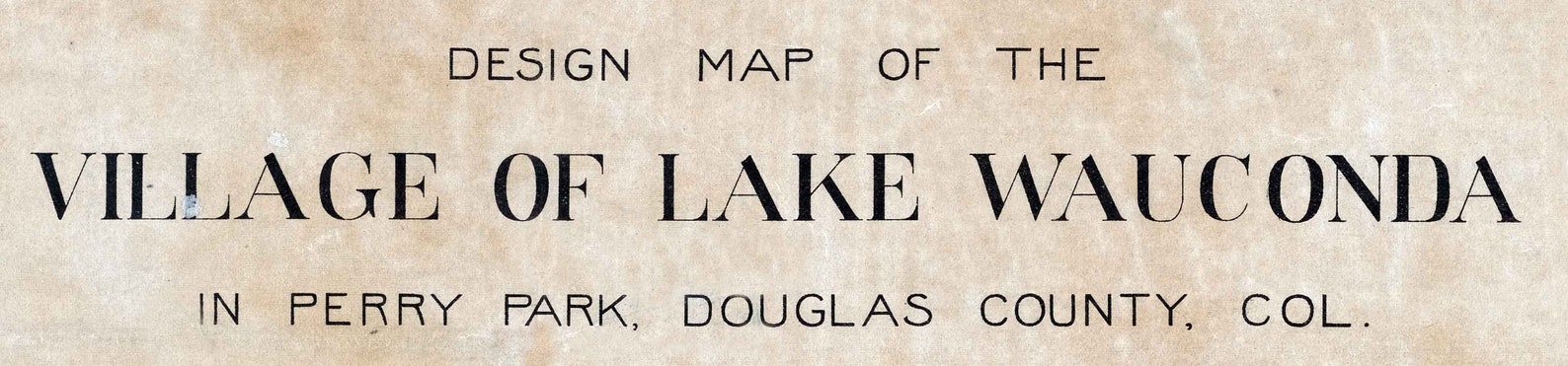 1890 Map of the Village of Lake Wauconda Perry Park Douglas | Etsy