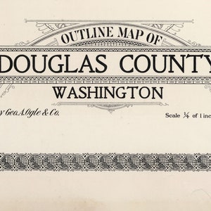 1915 Map of Douglas County Washington - Etsy