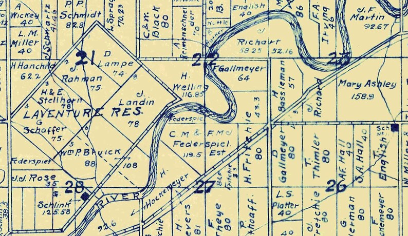 1901 Farm Line Map of Allen County Indiana - Etsy
