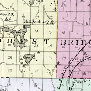 1900 Map of Rice County Minnesota - Etsy