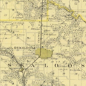 1875 Map of Mahaska County Iowa - Etsy