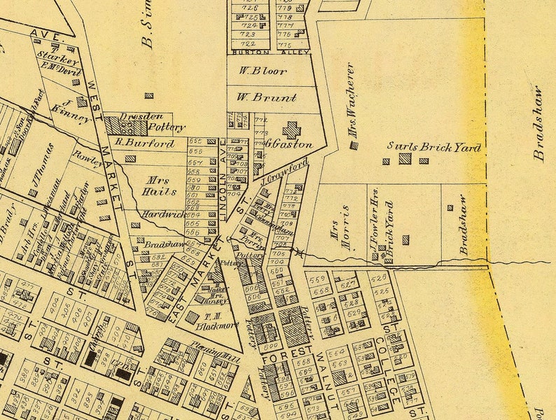 1877 Town Map of East Liverpool Columbiana County Ohio - Etsy