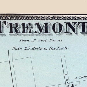1868 Map of Tremont New York - Etsy