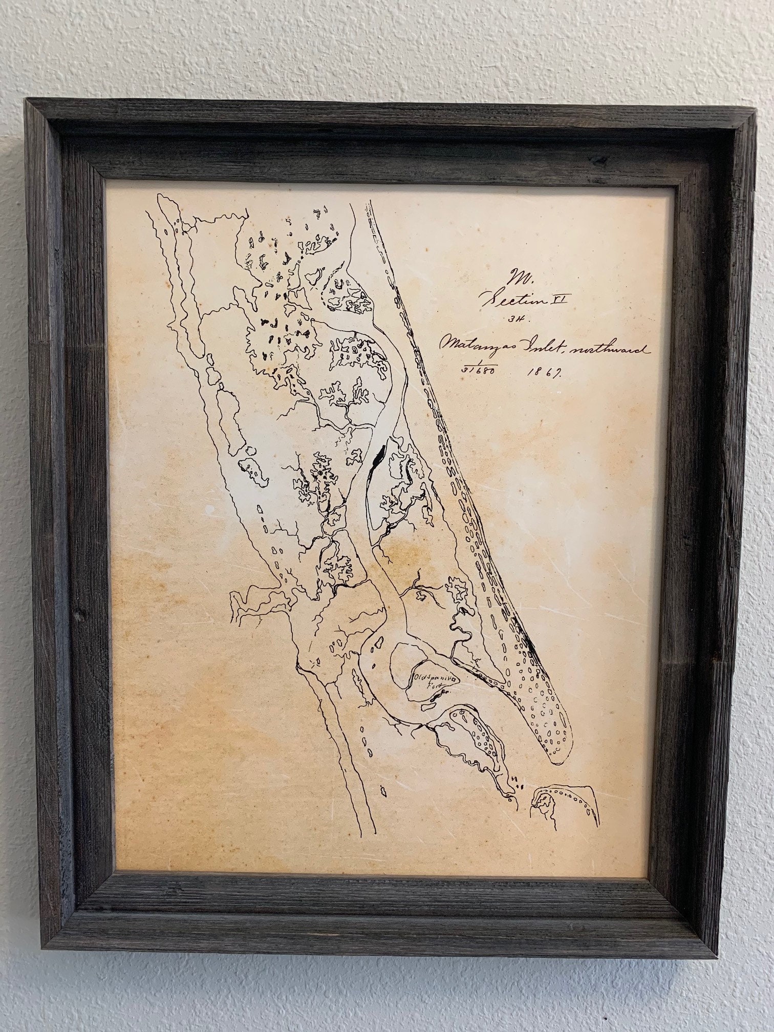 1867 Map of Matanzas Inlet Saint Johns County Florida - Etsy