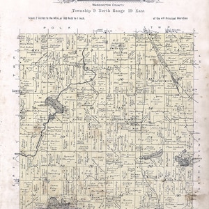 1915 Map of Richfield Township Washington County Wisconsin - Etsy