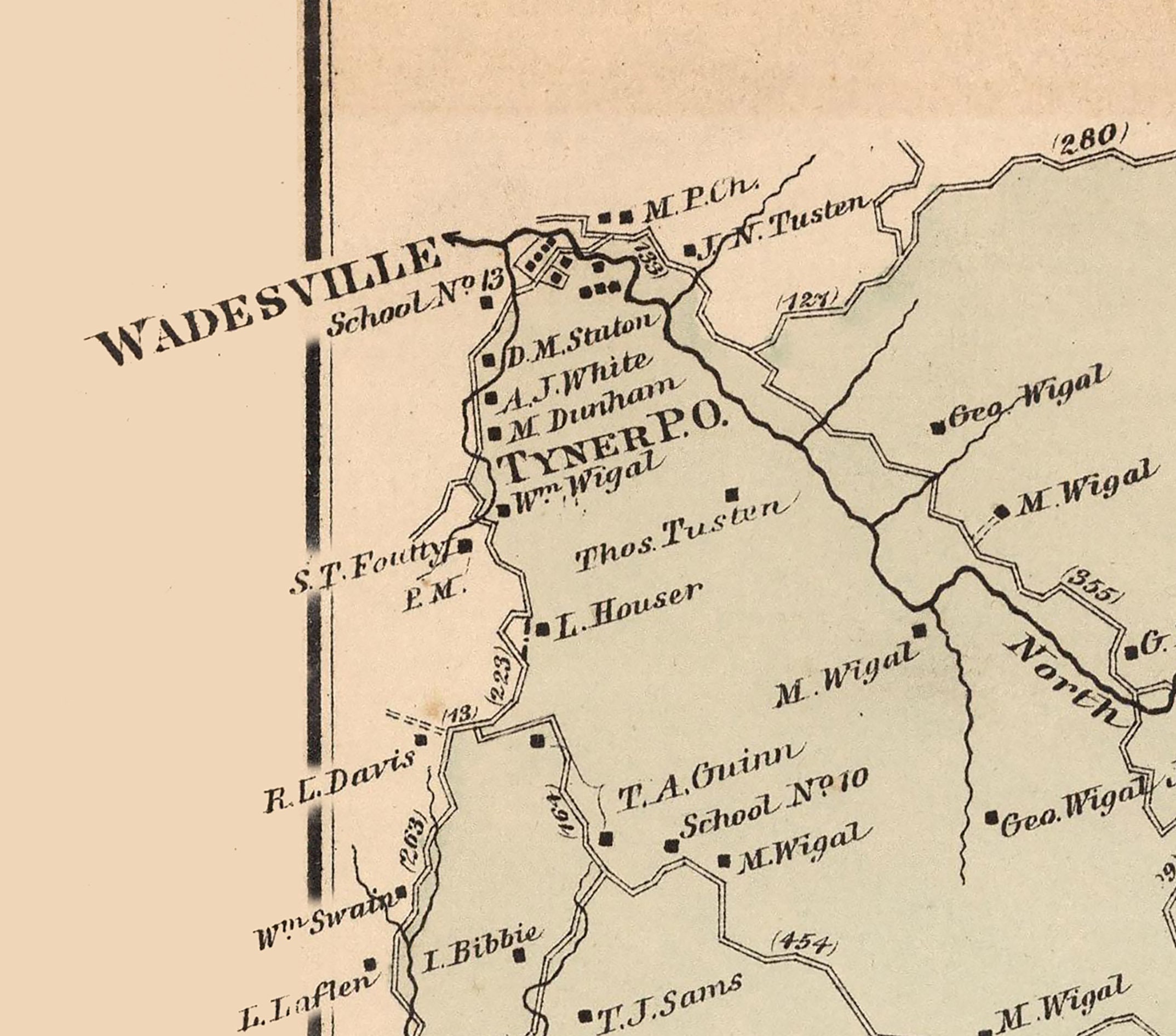 1886 Map of Steele District Wood County West Virginia - Etsy