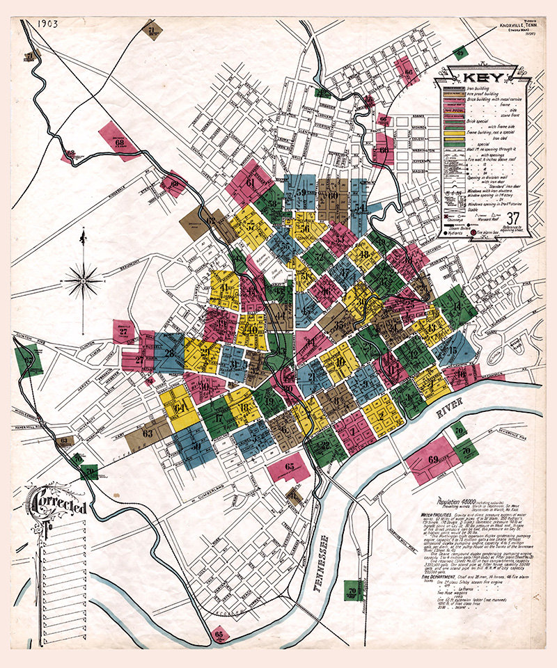 1903 Map of Knoxville Tennessee - Etsy