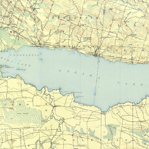 1895 Map of Oneida Lake New York - Etsy