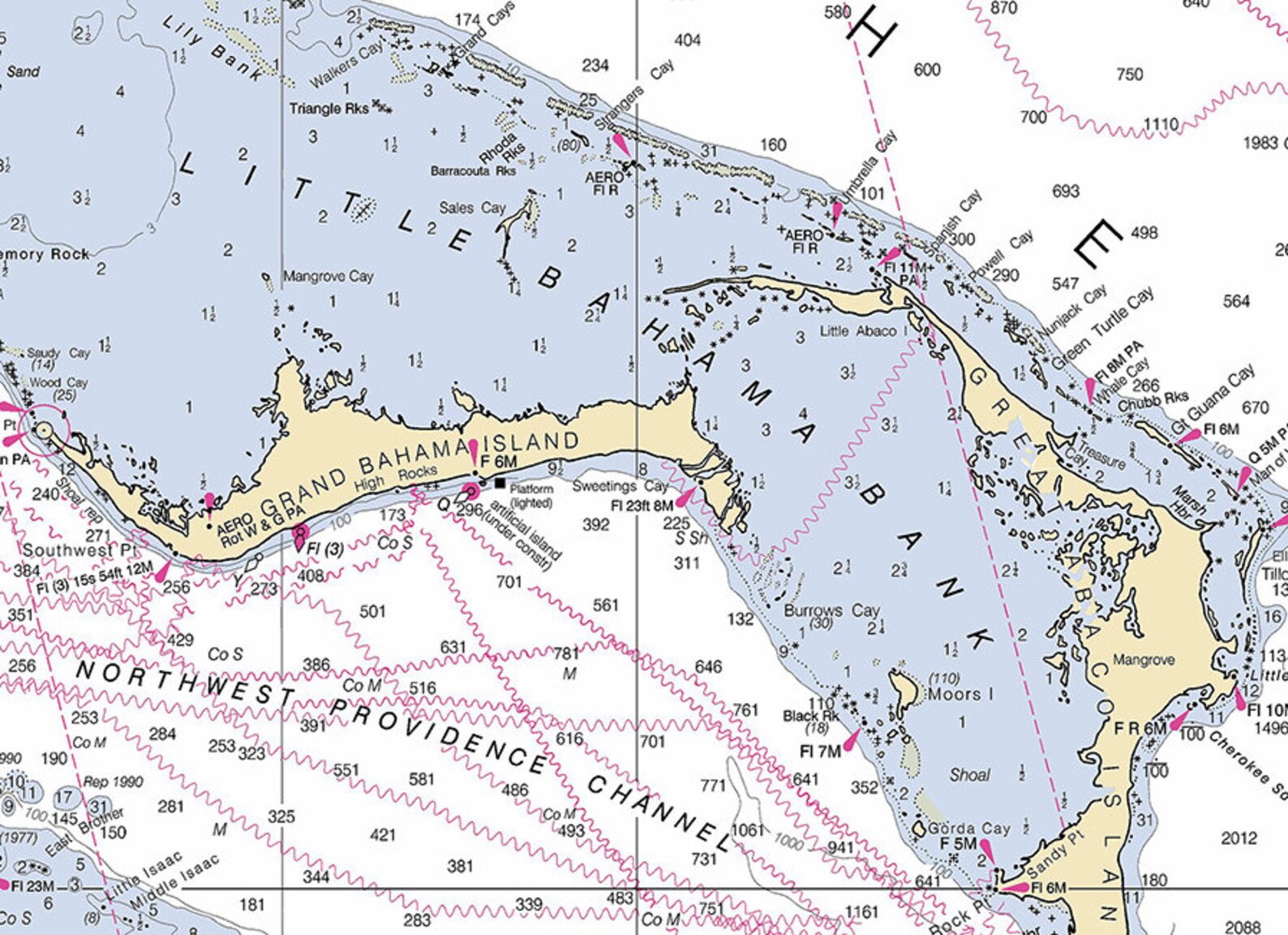 2012 Nautical Map of the Straits of Florida and Bahamas - Etsy