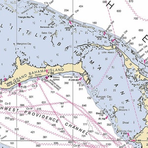 2012 Nautical Map of the Straits of Florida and Bahamas - Etsy