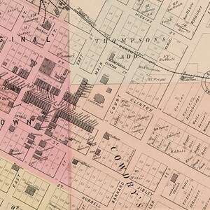 1895 Map of Howell Livingston County Michigan - Etsy