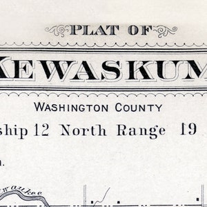 1915 Map of Kewaskum Township Washington County Wisconsin - Etsy