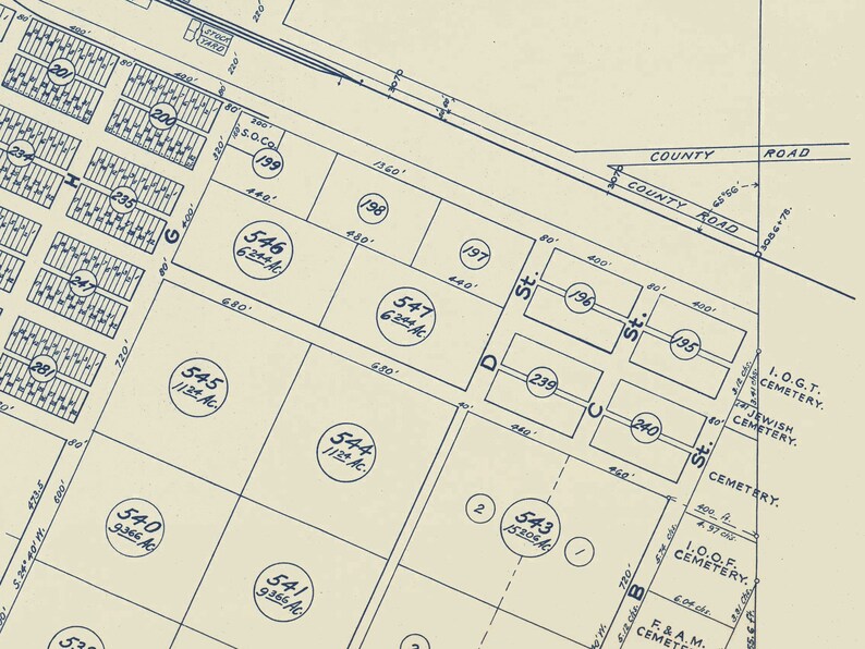 1897 Map of the City of Merced Merced County California - Etsy