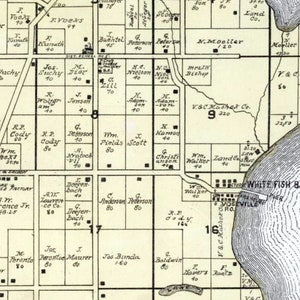 1899 Map of Sevastopol Township Door County Wisconsin - Etsy