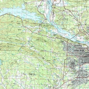 1985 Topo Map of Little Rock Arkansas - Etsy