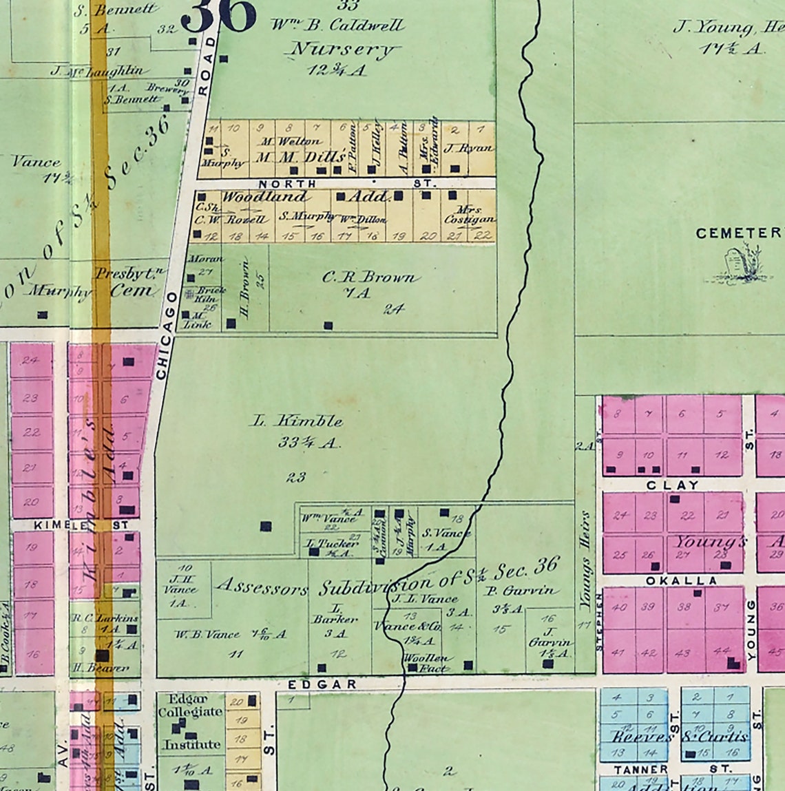 1870 Map of Paris Edgar County Ohio - Etsy UK