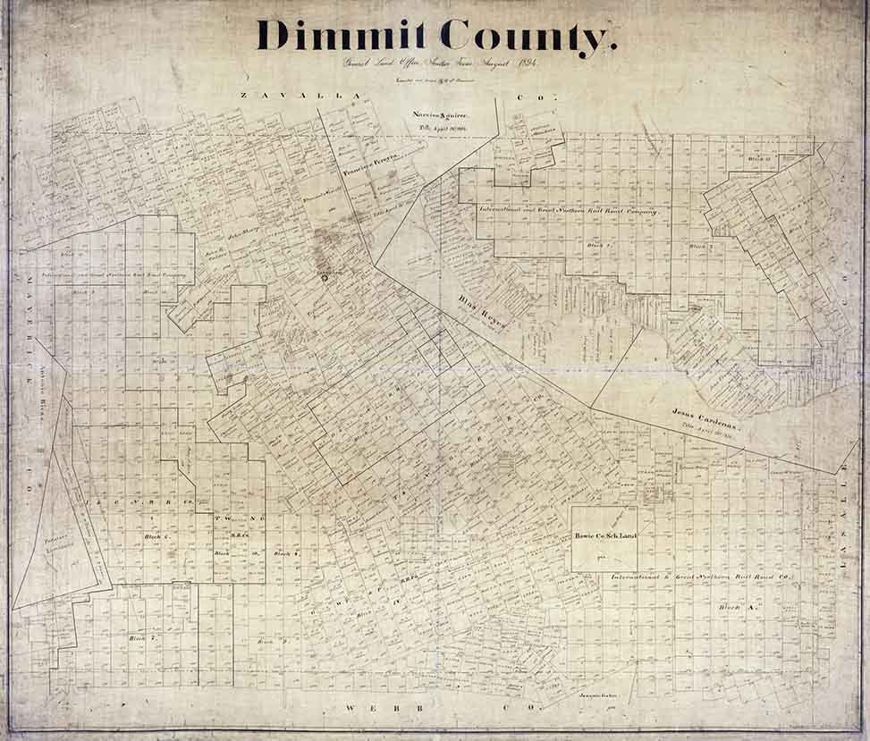 1894 Farm Line Map of Dimmit County Texas - Etsy UK