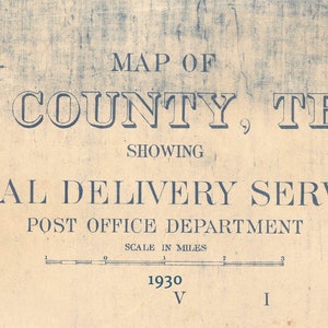 1930 Map of Johnson County Tennessee - Etsy