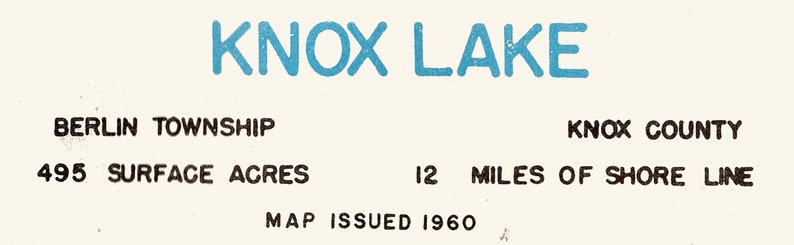 1960 Map of Knox Lake Berlin Township Knox County Ohio - Etsy