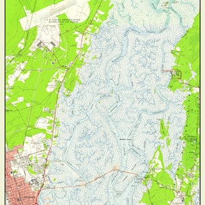1956 Topo Map of Brunswick Georgia and Glynco Naval Air Station - Etsy