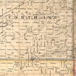 1859 Map of Hancock County Illinois Carthage - Etsy